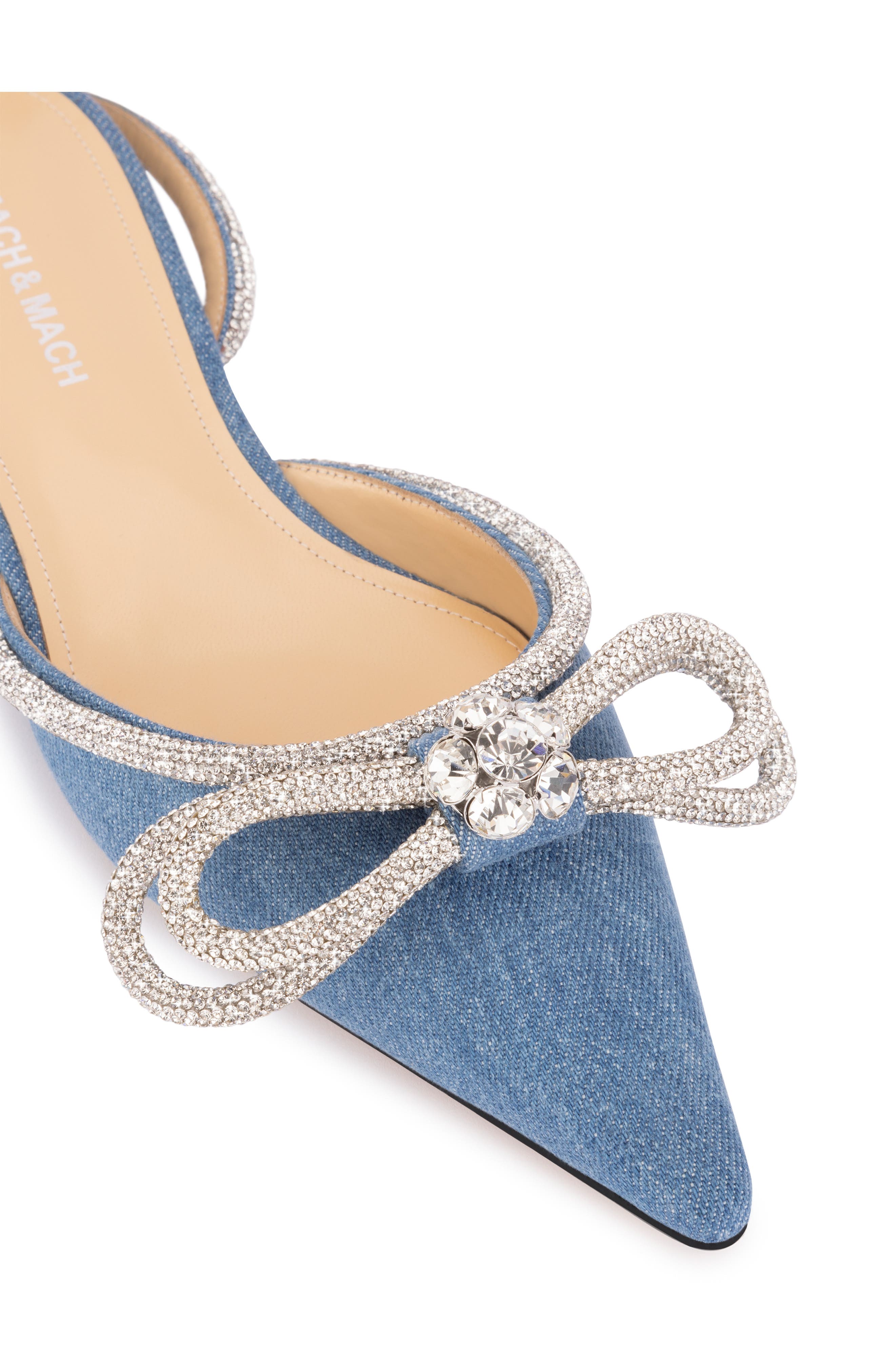 Mach & Mach Double Bow Pointed Toe Flat (Women) | Nordstromrack