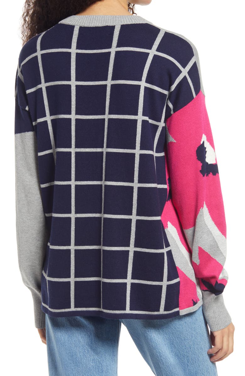 Nordstrom Cristina Martinez Intarsia Design Cotton & Cashmere Crewneck ...