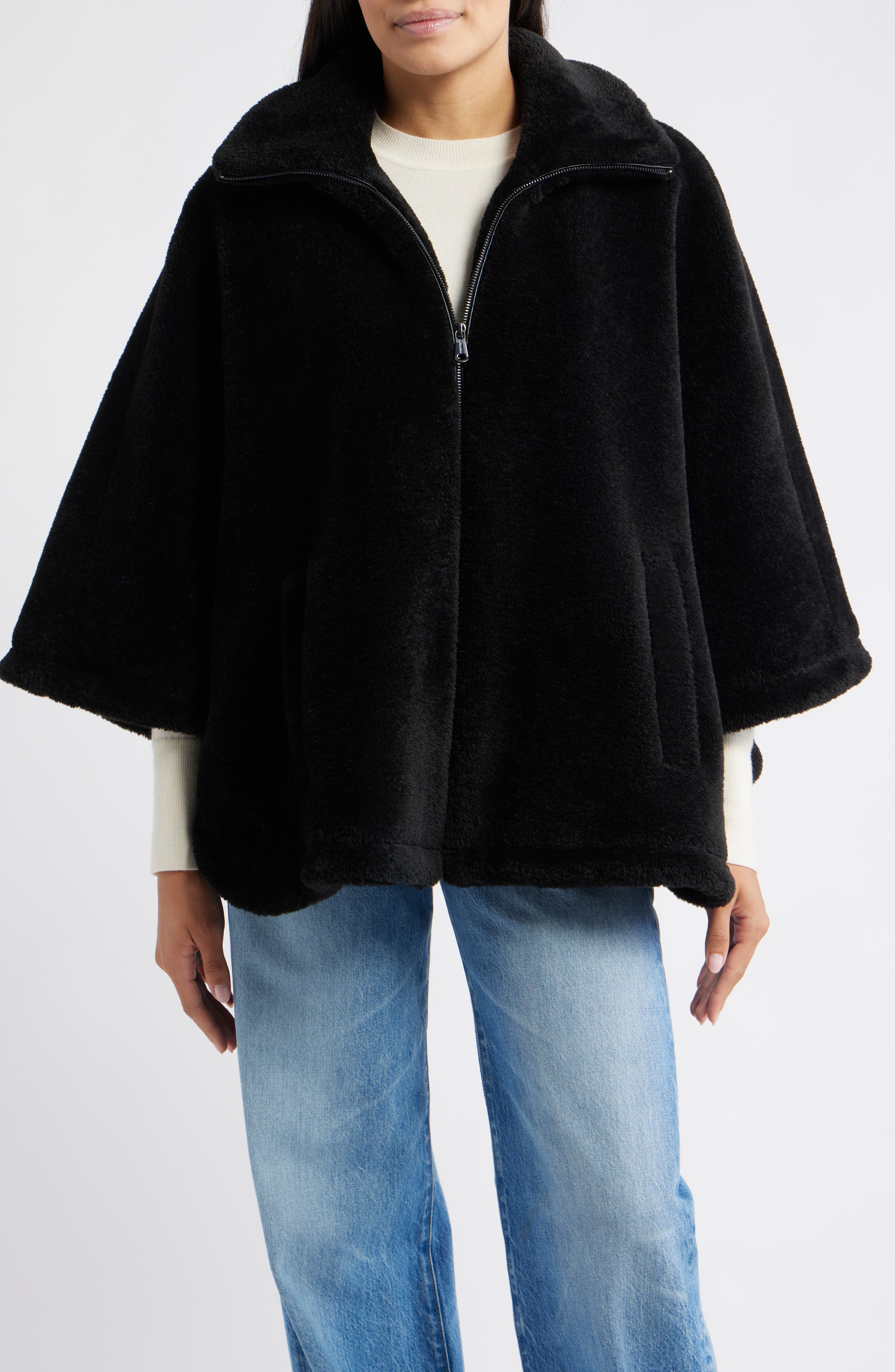 Bernardo Calder Faux Fur Poncho Jacket | Nordstromrack