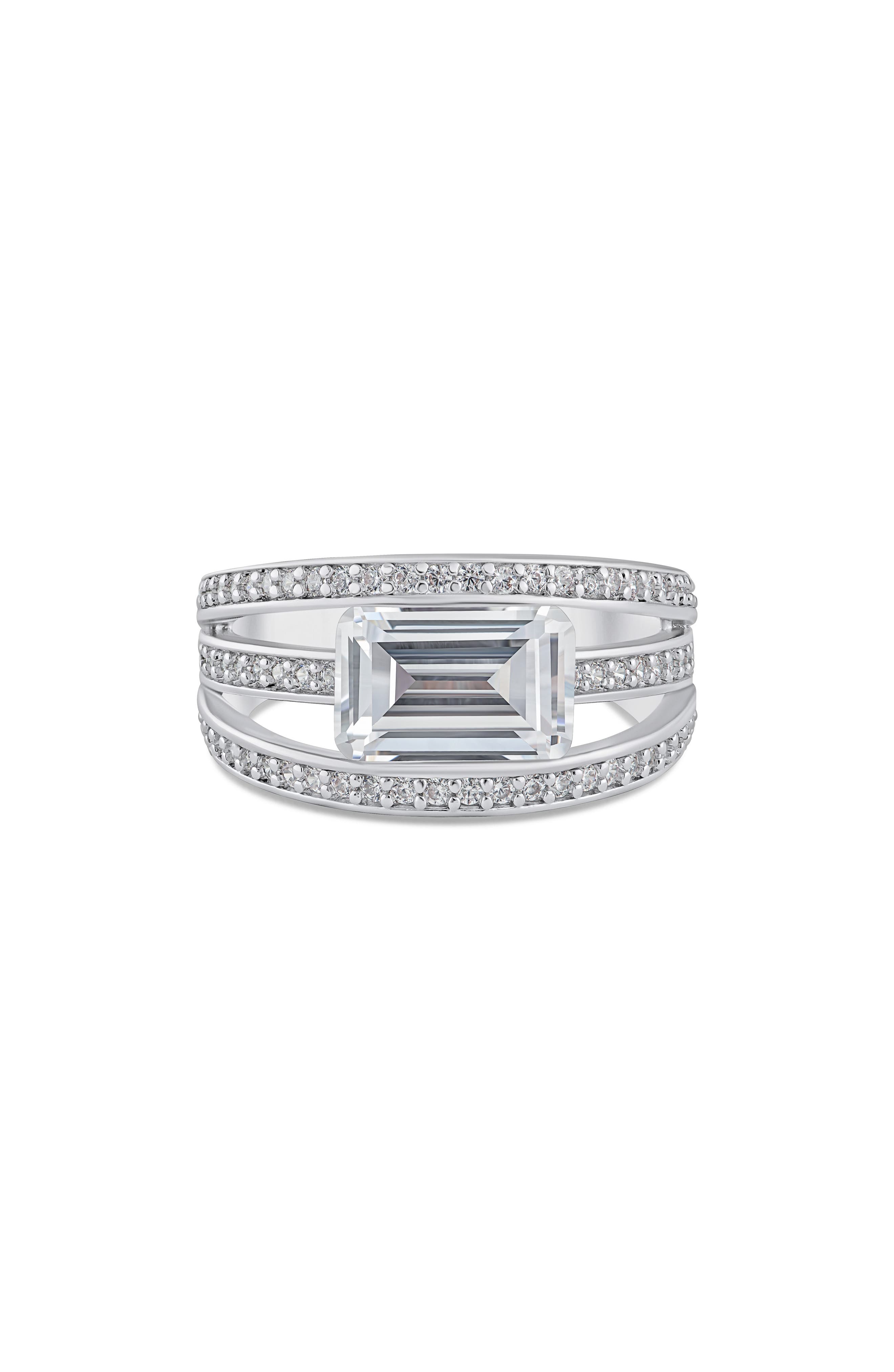 CZ by Kenneth Jay Lane Pavé Three-Row Ring | Nordstromrack