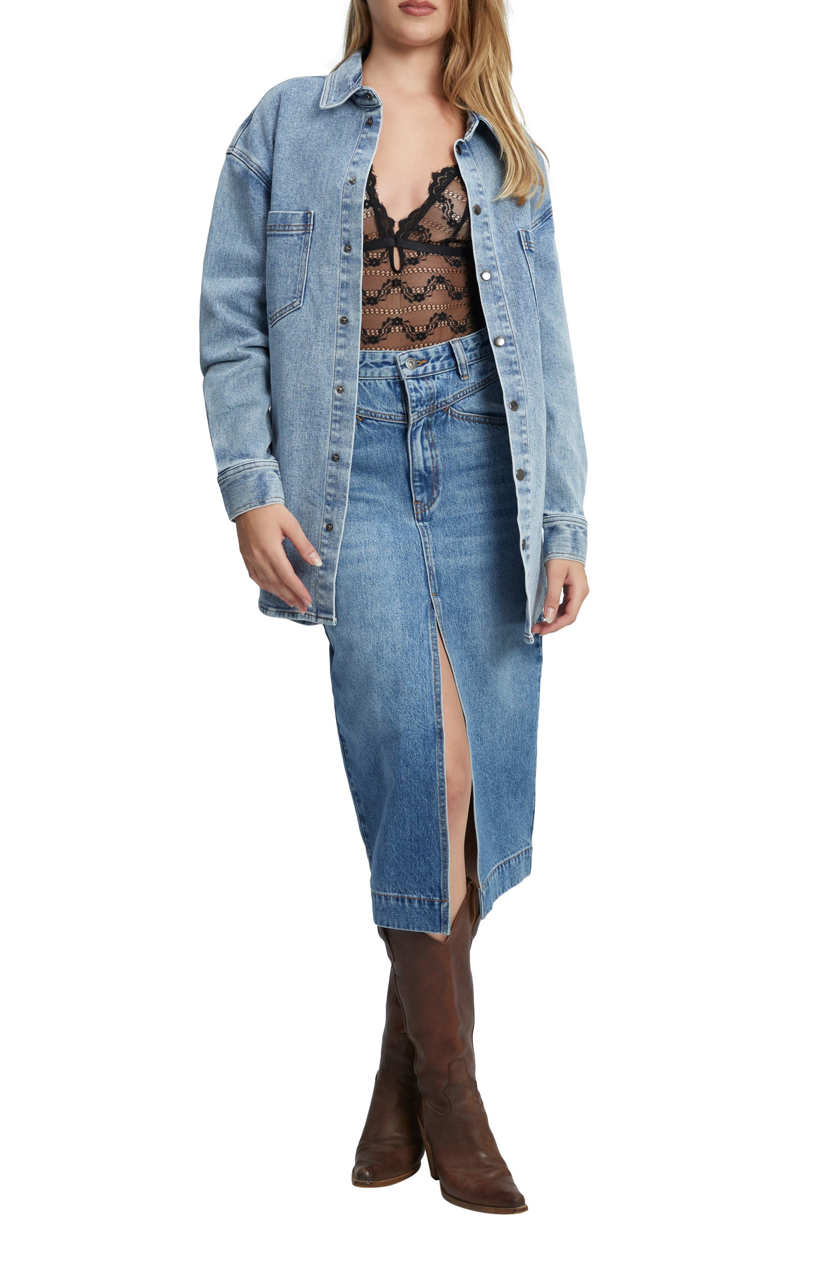 Bardot Oversize Denim Shirt | Nordstromrack