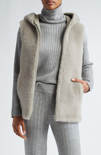 Eleventy Genuine Shearling Hooded Vest | Nordstrom