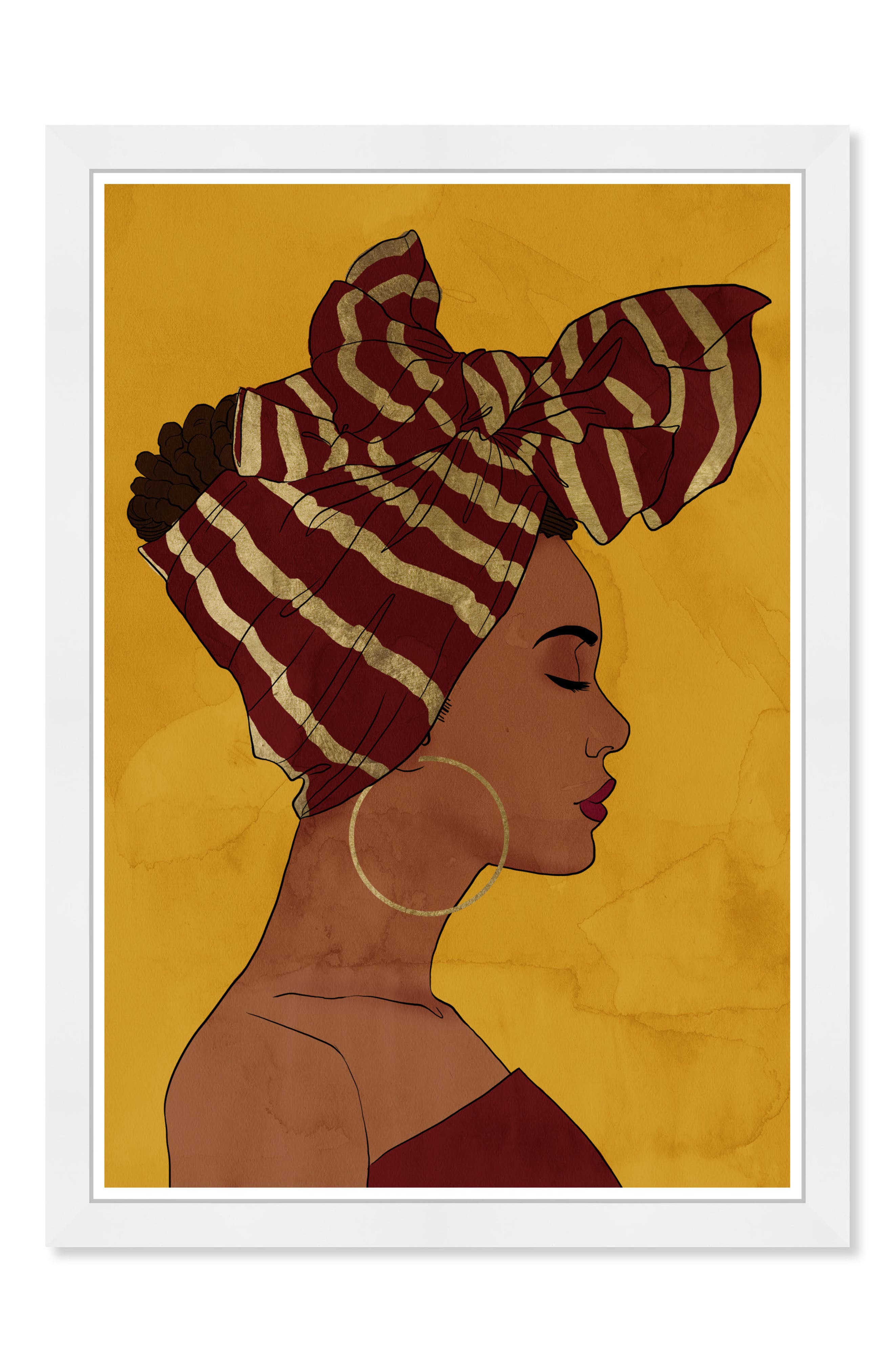 Wynwood Studio WIne Red and Golden Wraps Gold Fashion and Glam Wall Art ...