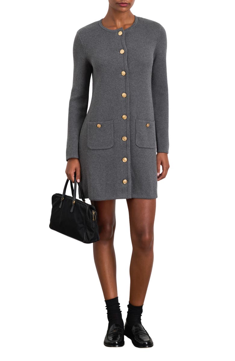 Alex Mill Stella Long Sleeve Cotton & Cashmere Knit Minidress ...