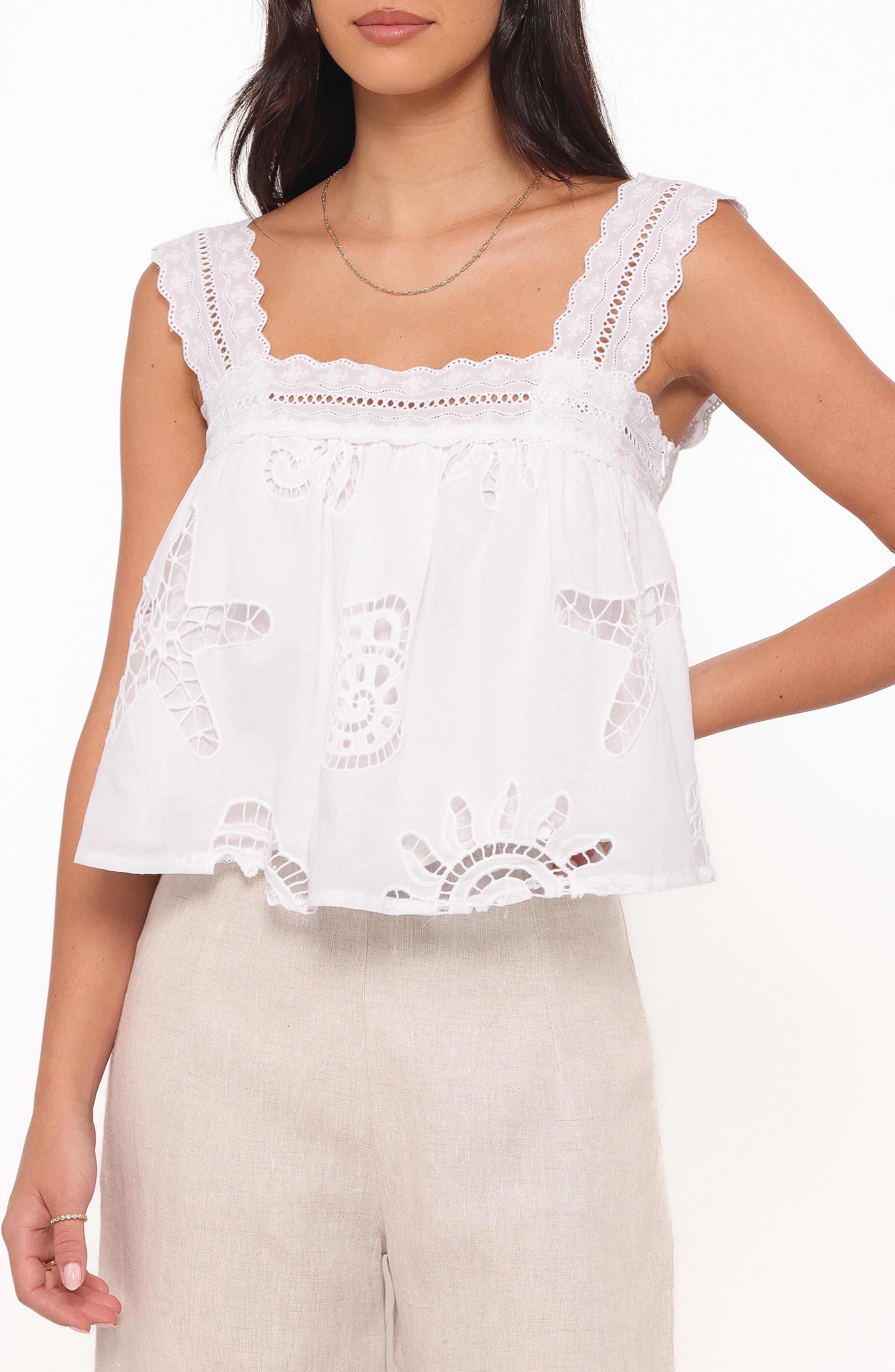 Petal & Pup Aideen Sleeveless Eyelet Top | Nordstrom