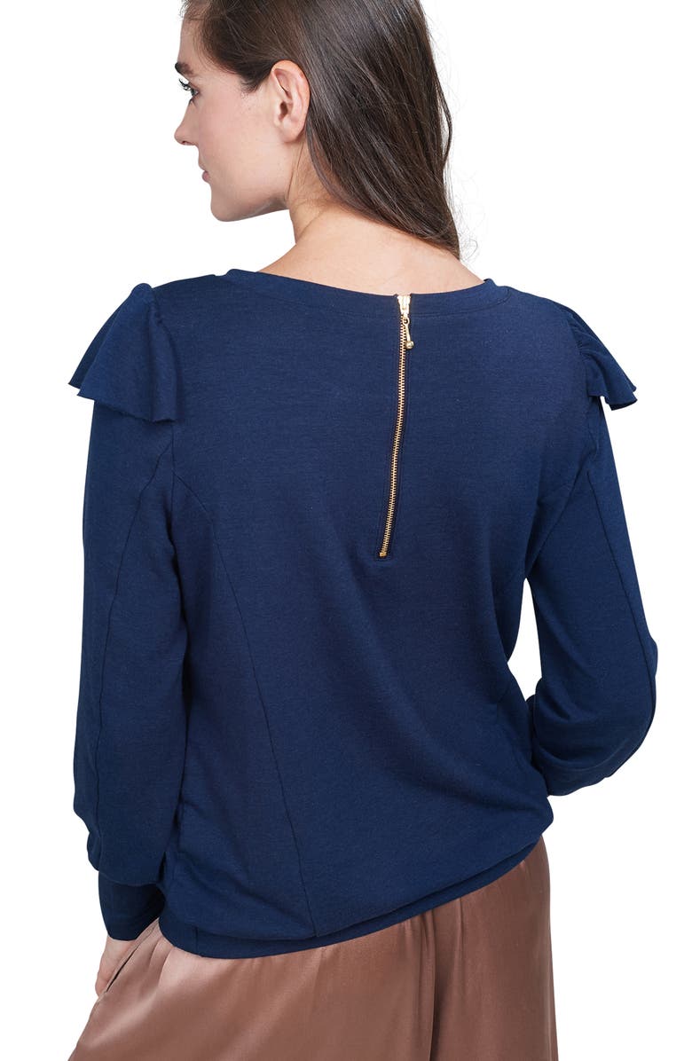 Allette Amelie Ruffle Nursing Sweater | Nordstrom