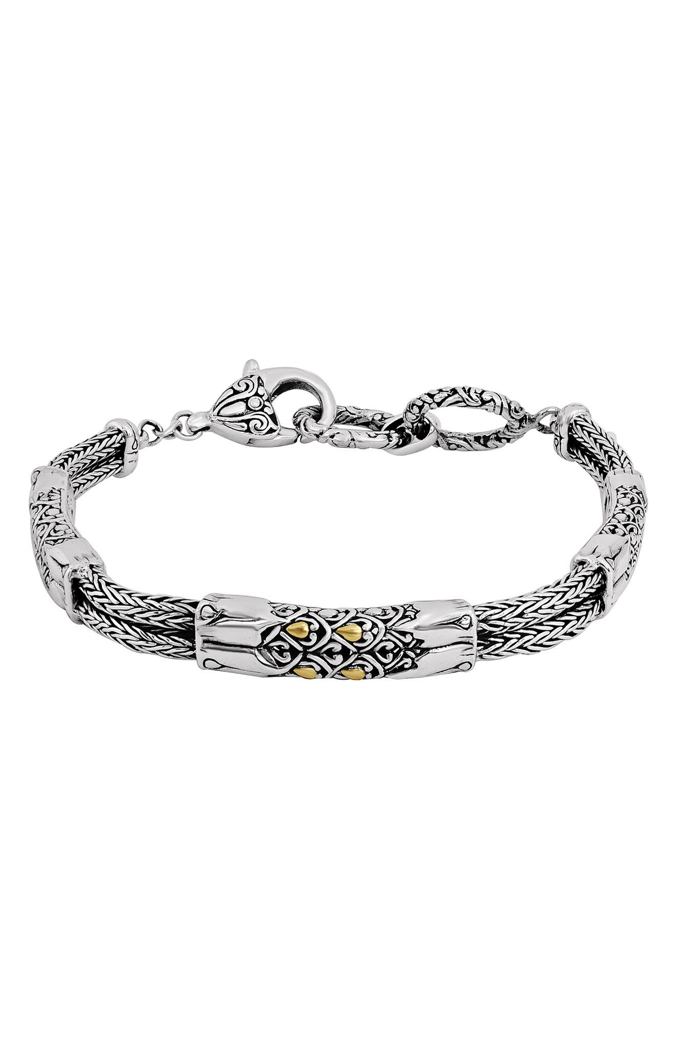 DEVATA Sterling Silver Bali Dragon Bone Chain Bracelet | Nordstromrack