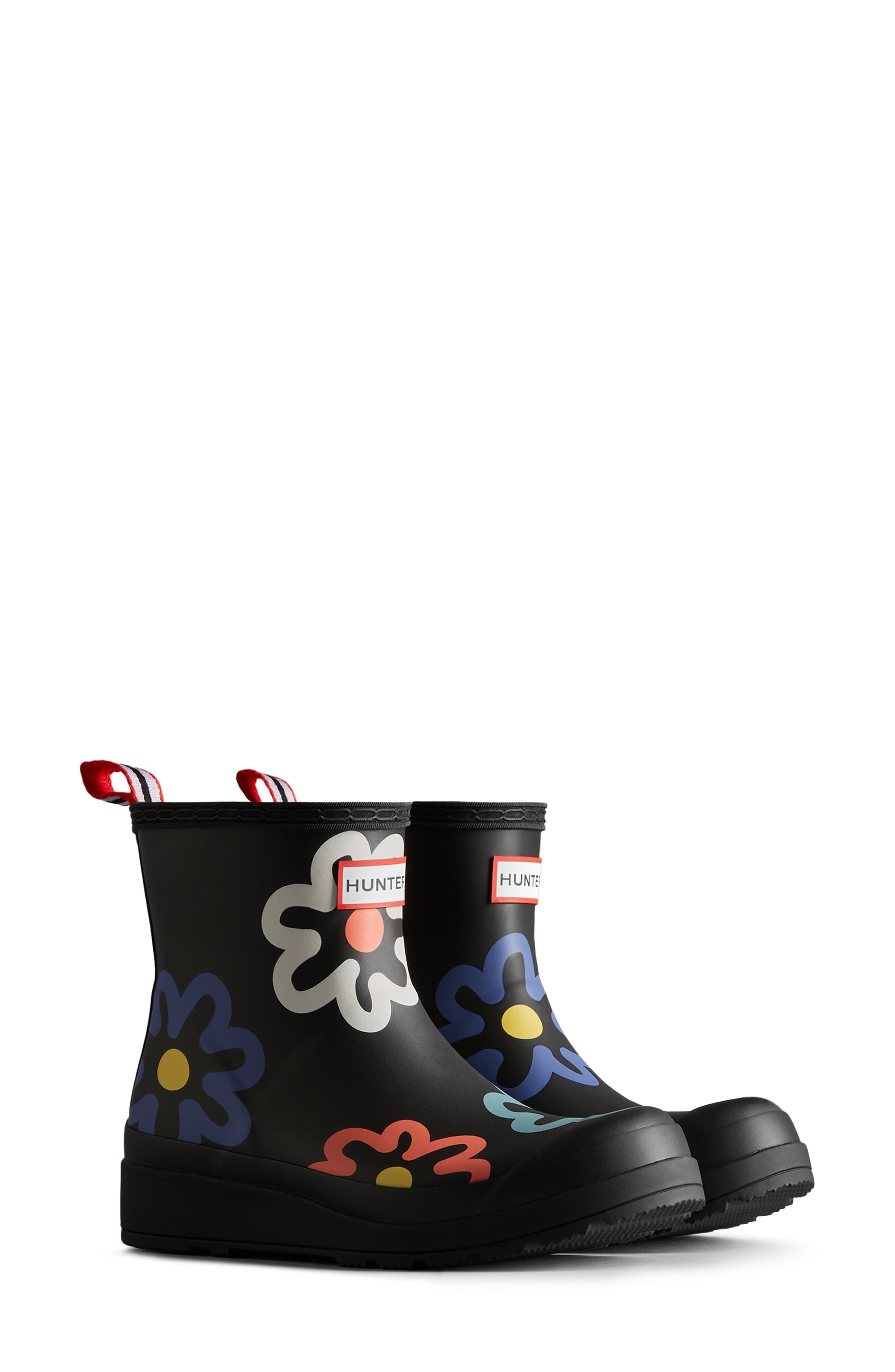 Hunter Play Short Flower Pop Waterproof Short Rain Boot (Women ...