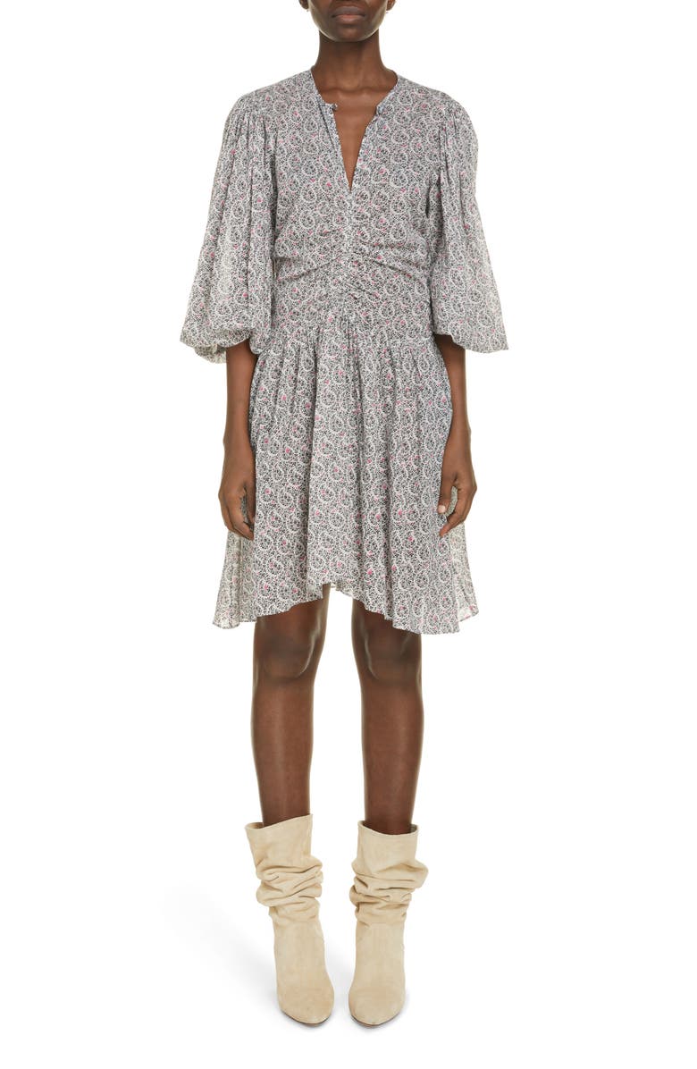 Isabel Marant Étoile Marili Paisley Long Sleeve Cotton Dress ...