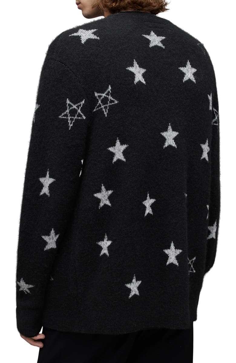 AllSaints Odyssey Star Pattern Cardigan | Nordstromrack