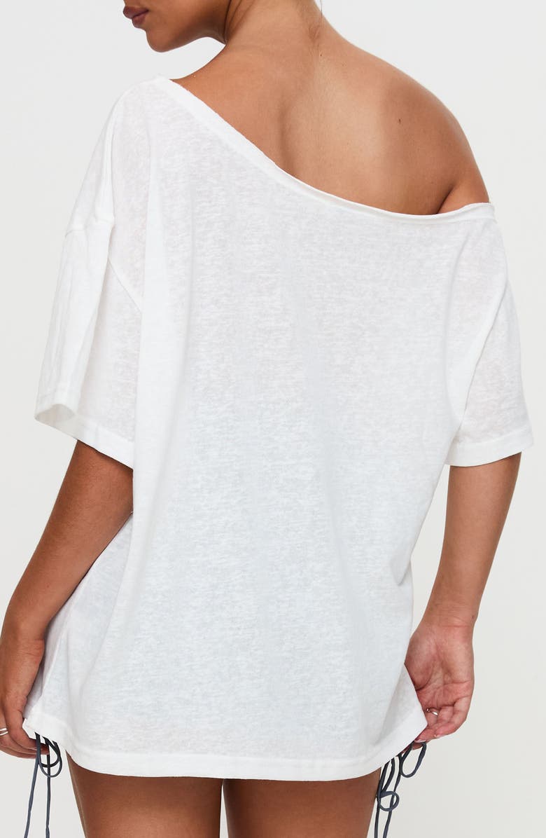 Princess Polly Kippa Off the Shoulder Oversize Graphic T-Shirt | Nordstrom