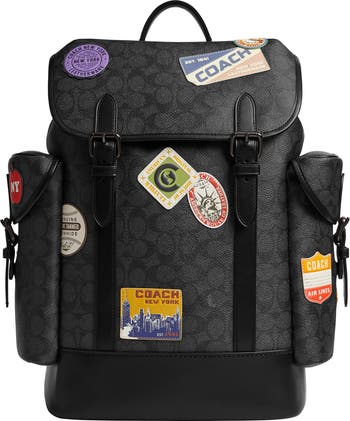 COACH Hitch Patch Embellished Signature Coated Canvas Backpack | Nordstrom