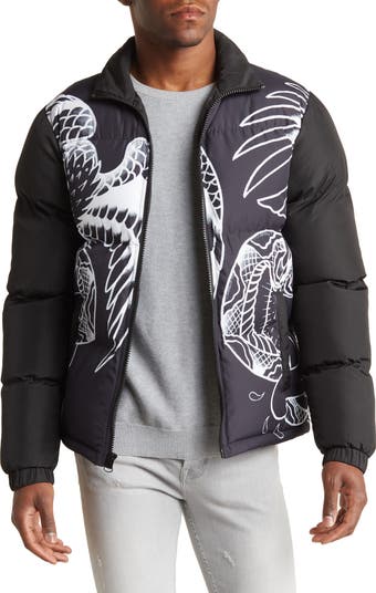 Ed Hardy Eagle Serpent Battle Puffer Jacket | Nordstromrack