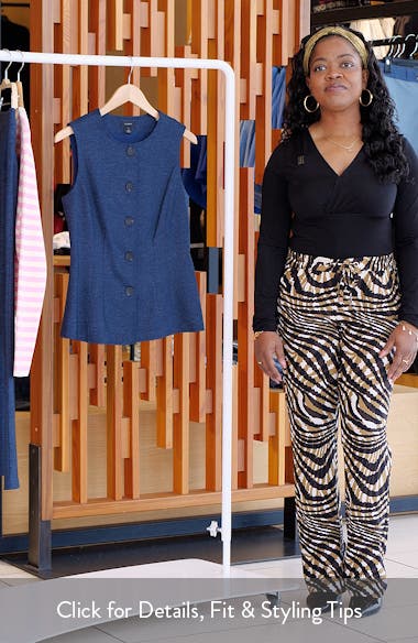 Halogen® Long Fitted Vest | Nordstrom