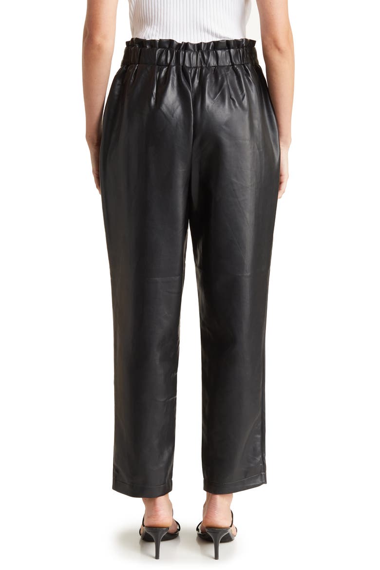 Faux Leather Belted Paper Bag Pants (Women) | Nordstromrack