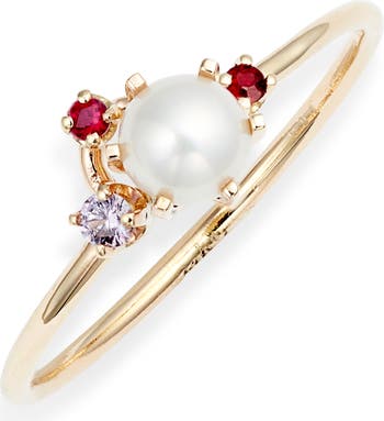 Poppy Finch Pearl, Ruby & Sapphire Ring | Nordstrom