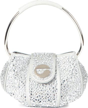 Coperni Ring Crystal Embellished Top Handle Pouch Bag | Nordstrom
