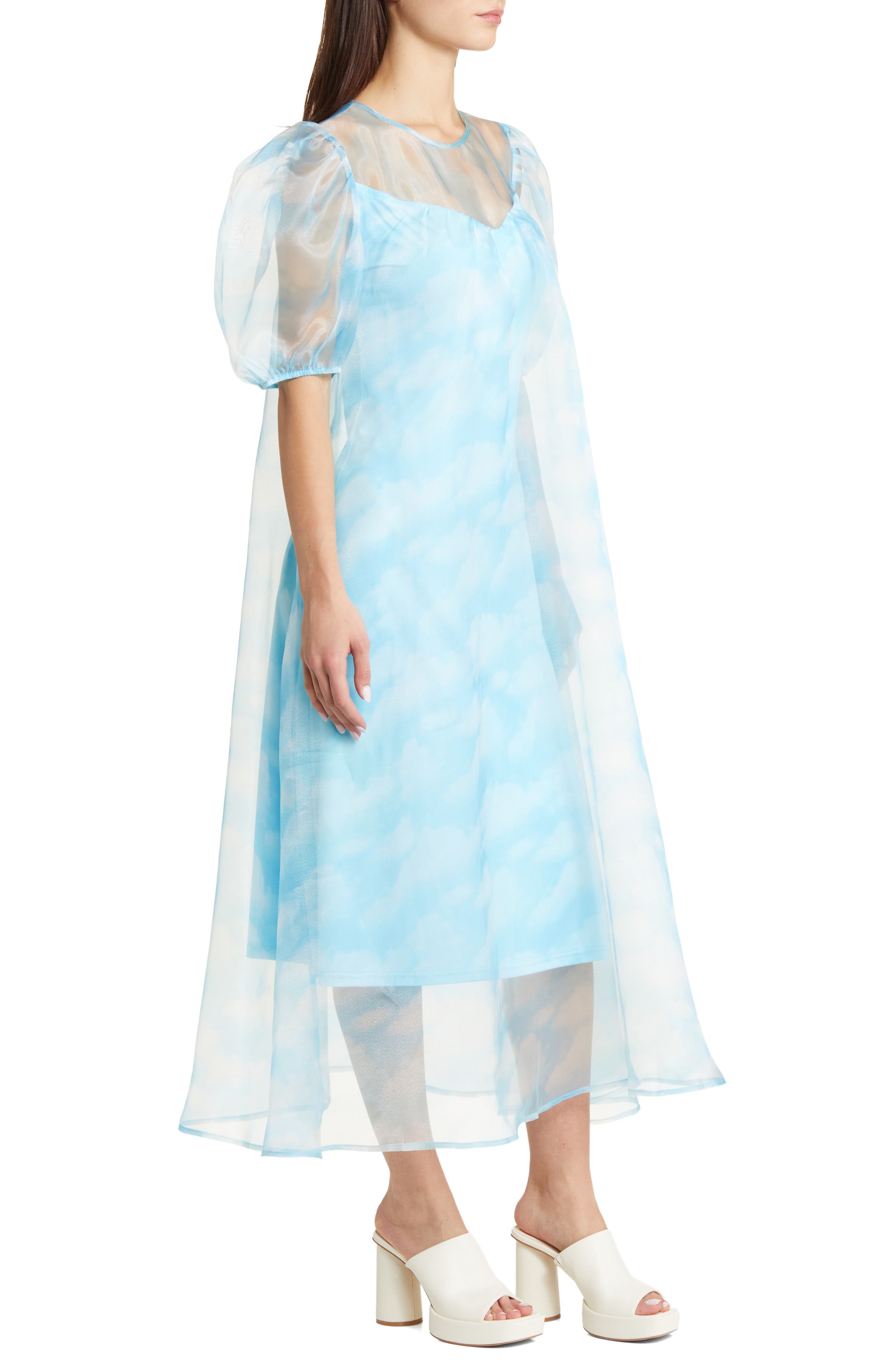 Dressed in Lala Star Energy Organza Puff Sleeve Dress | Nordstrom