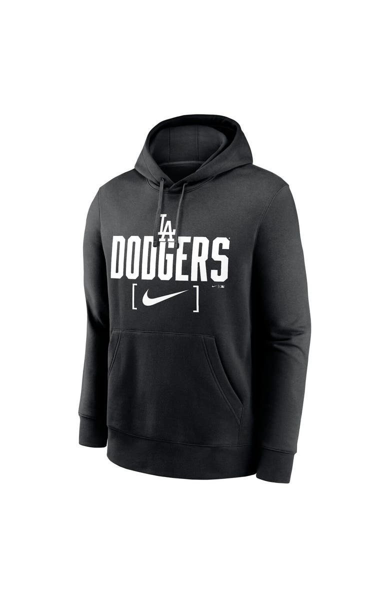 Nike Men's Nike Black Los Angeles Dodgers Club Slack Pullover Hoodie ...