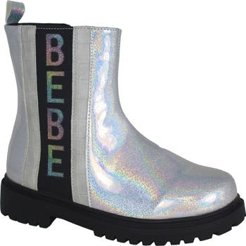 bebe Kids' Holographic Chelsea Boot | Nordstromrack
