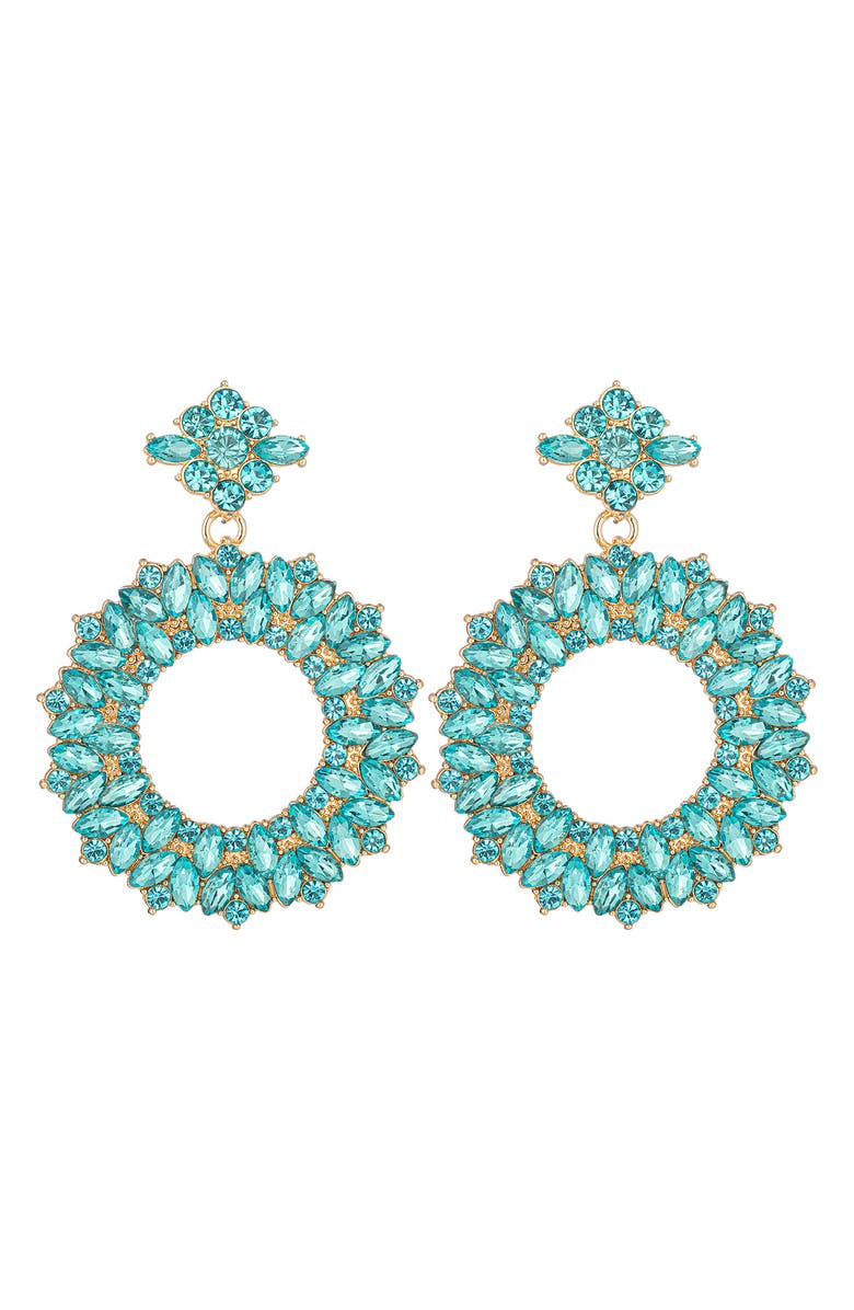 EYE CANDY LOS ANGELES Stephanie Teal Crystal Drop Earrings | Nordstromrack
