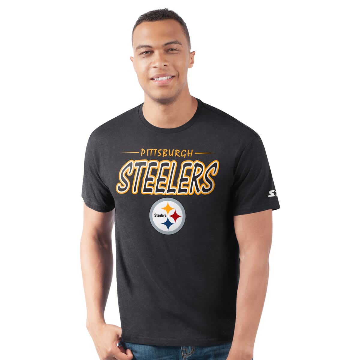 STARTER Men's Starter Black Pittsburgh Steelers Prime Time T-Shirt ...