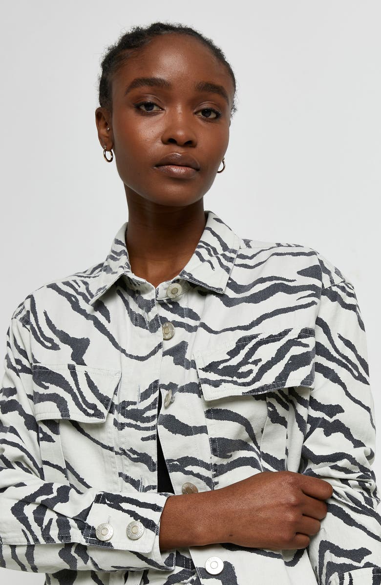 River Island Zebra Print Shacket | Nordstromrack