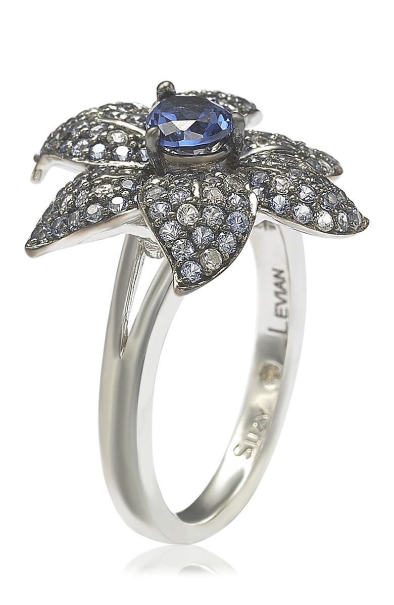 SUZY LEVIAN Sterling Silver Sapphire & Diamond Accent Exotic Flower ...
