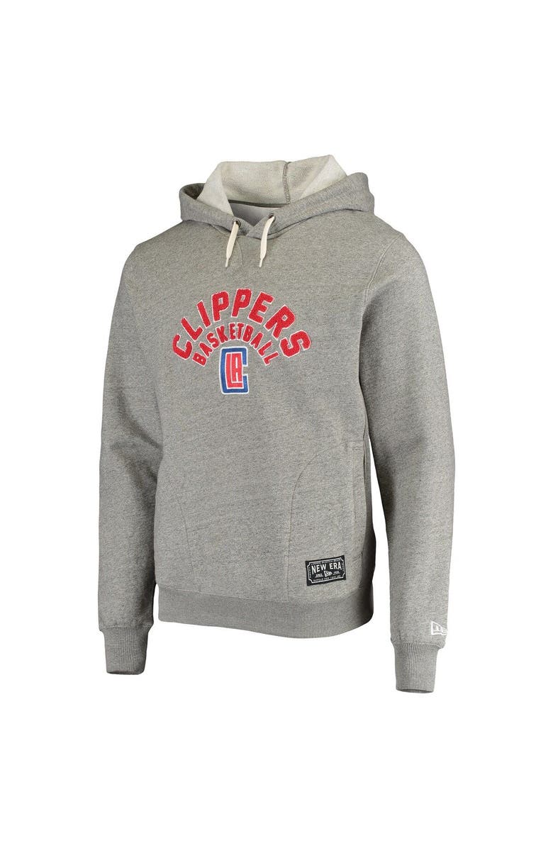 New Era Men's New Era Heathered Gray LA Clippers French Terry Chenille ...