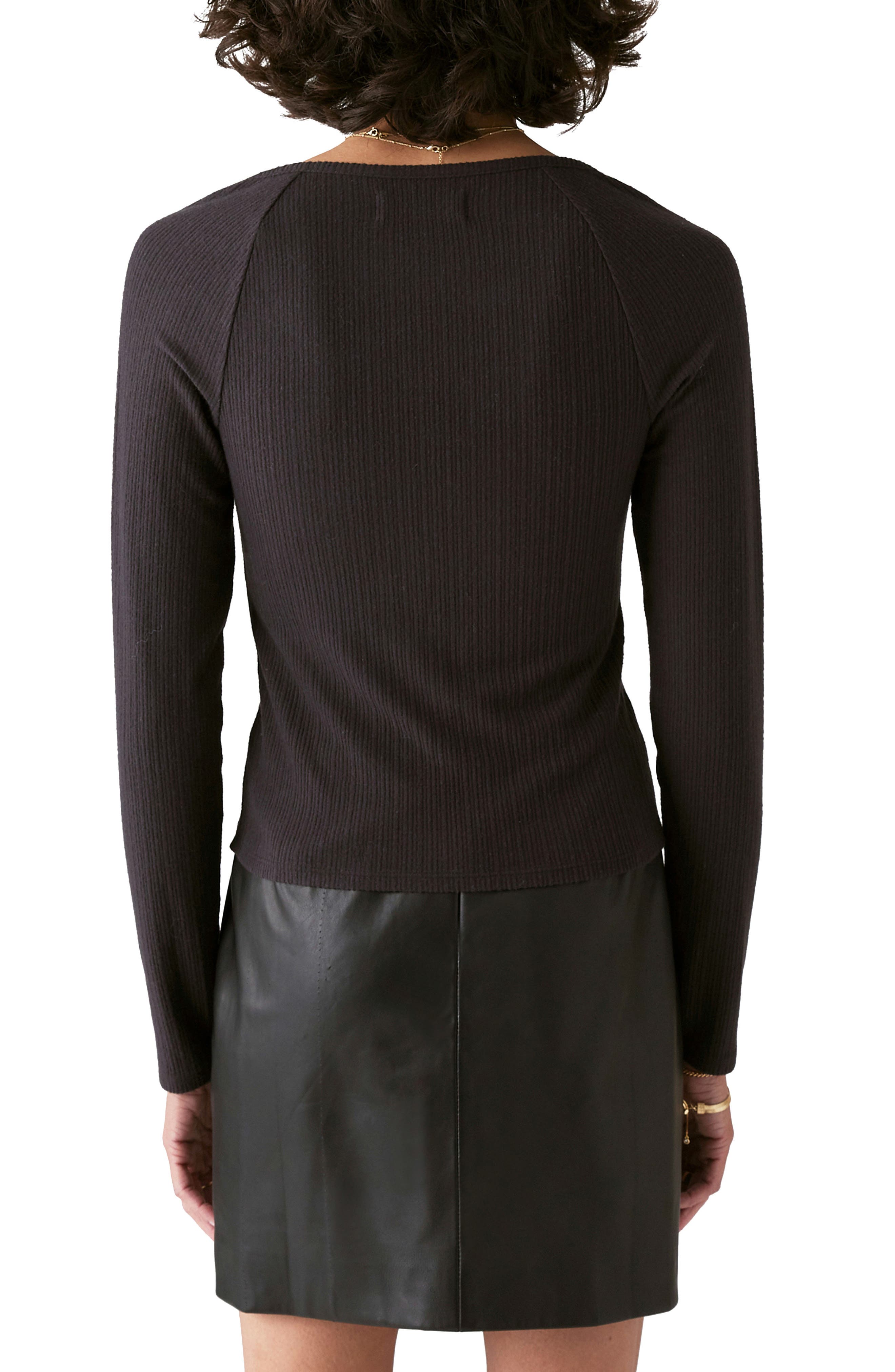 Lucky Brand Tie Neck Long Sleeve Top | Nordstromrack