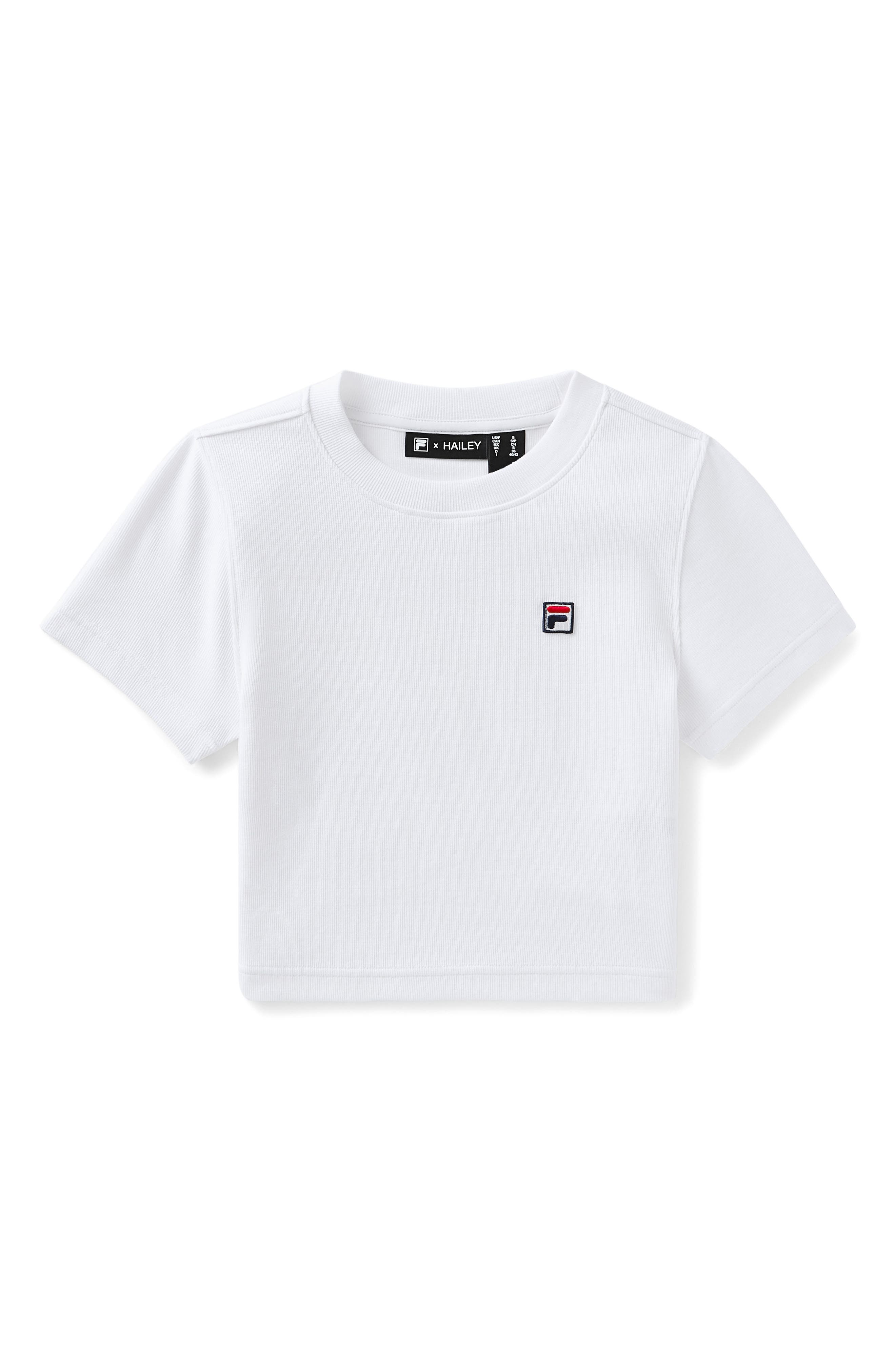 FILA x Hailey Stretch Cotton Rib Baby Tee | Nordstromrack