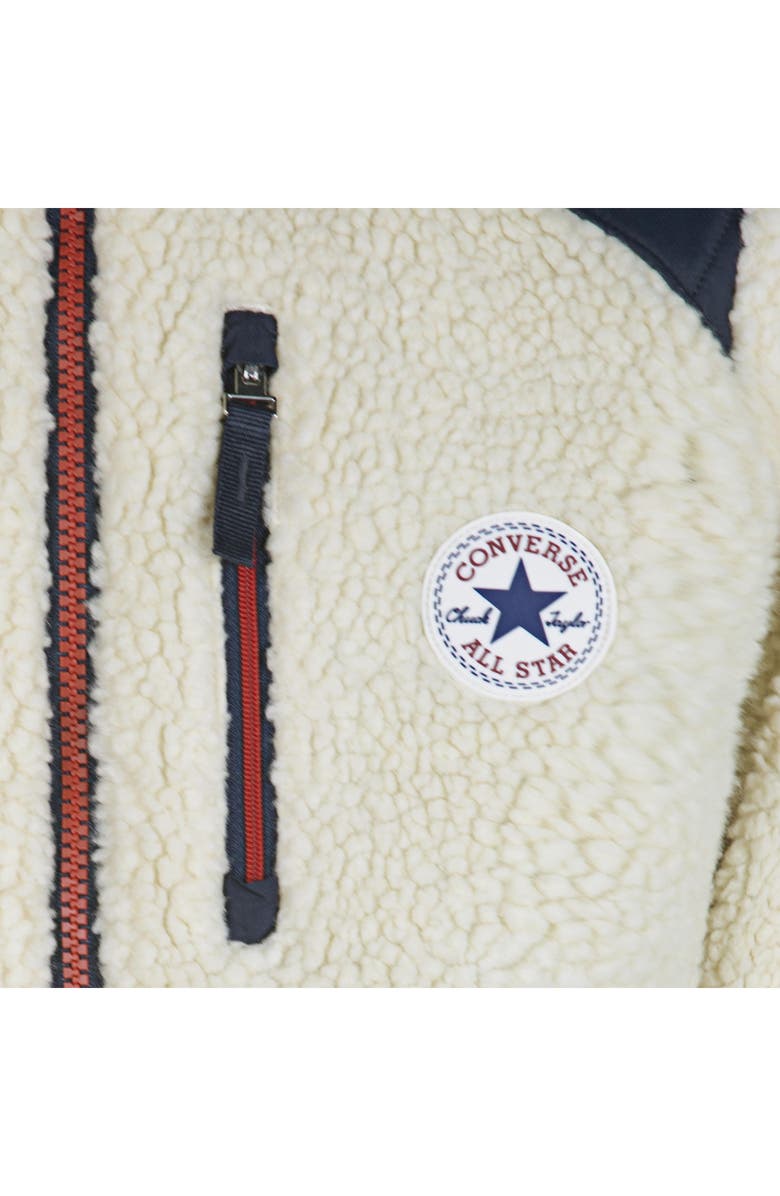 Converse Kids' Mixed Media Faux Shearling Jacket | Nordstromrack