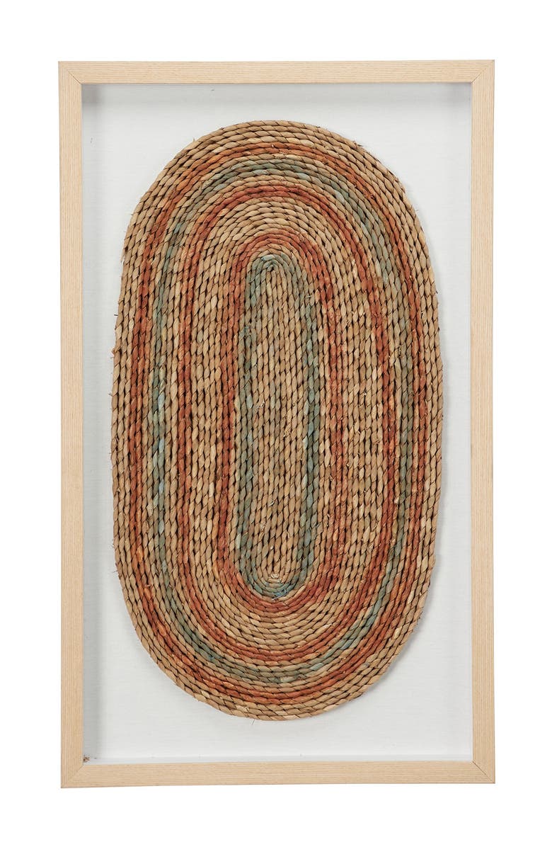 GINGER BIRCH STUDIO Large Rectangular Shadow Box & Oval Earth Tone Rope ...