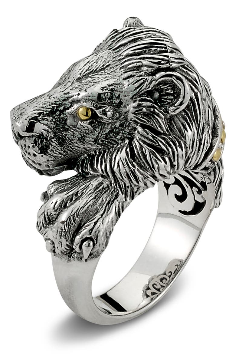 SAMUEL B. 18K Gold & Sterling Silver Lion Ring | Nordstromrack