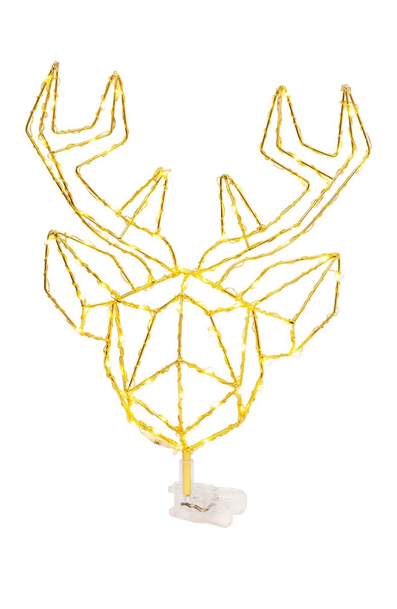 GERSON COMPANY 14.5 Inch LED Wrapped Electric Deer Head Tree Topper ...