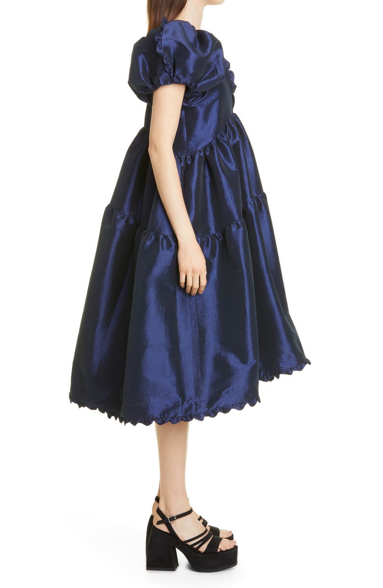 Kika Vargas Leana Ruffle Silk Blend Taffeta Dress | Nordstromrack