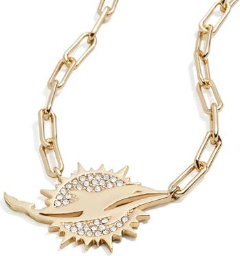 BaubleBar Miami Dolphins Paperclip Chain Necklace | Nordstrom