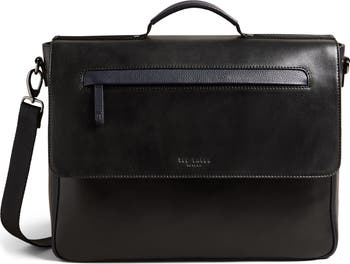 Ted Baker London Raymon Waxed Leather Messenger Bag | Nordstrom