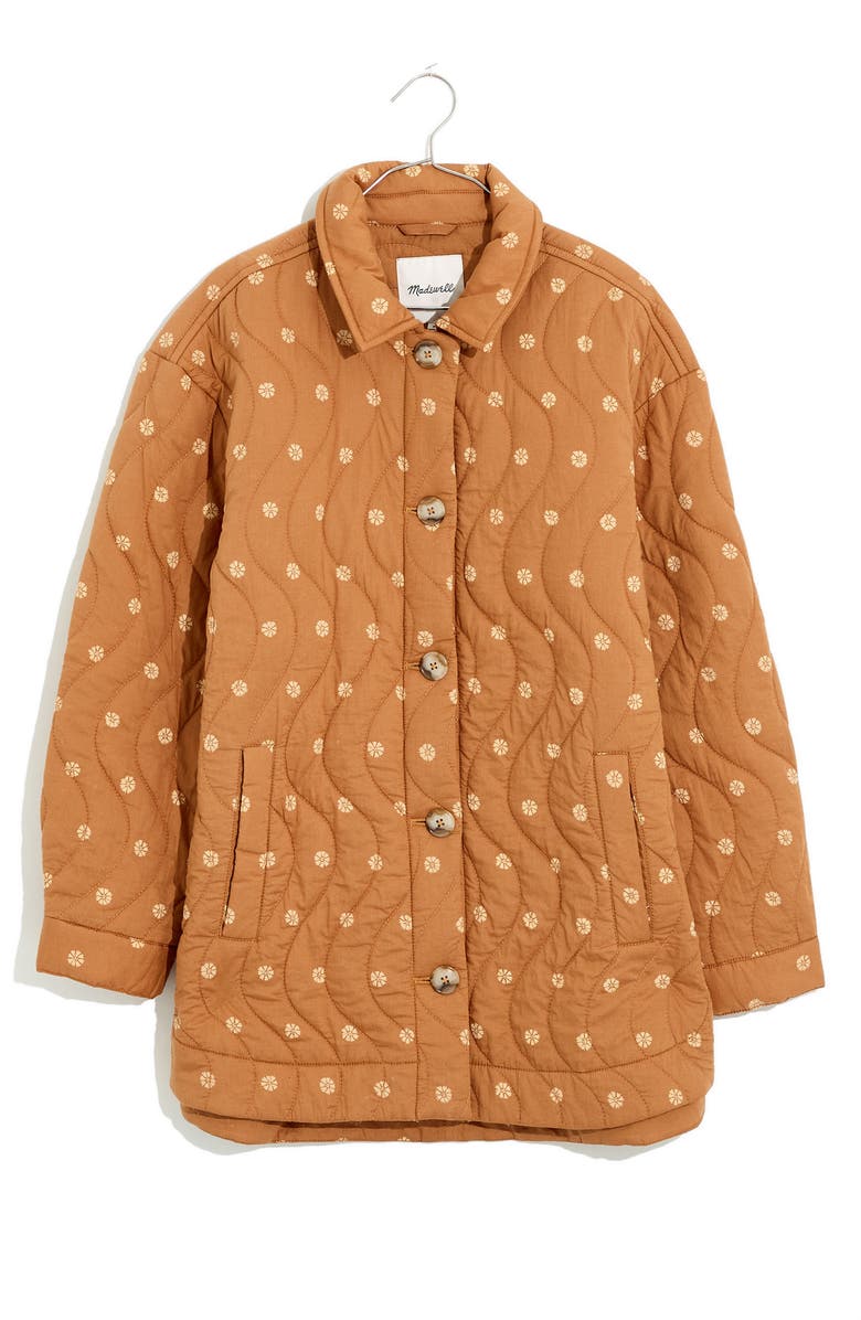 Madewell Belrose Bloom Dot Quilted Shirt Jacket | Nordstromrack