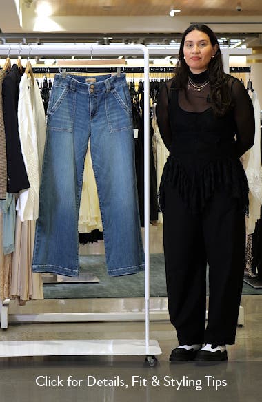 KUT from the Kloth Jodi Mid Rise Wide Leg Utility Jeans | Nordstrom