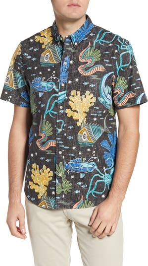 Reyn Spooner Deep Sea Jive Print Short Sleeve Button-Down Shirt | Nordstrom