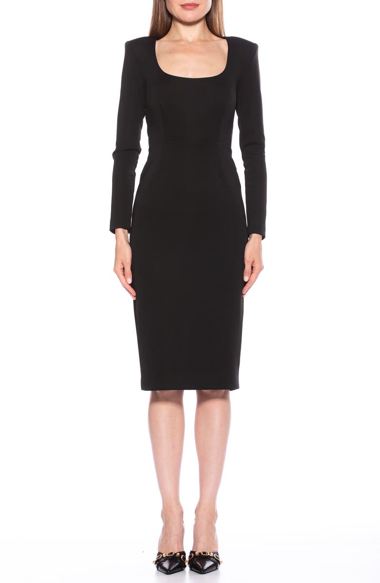 Alexia Admor Alina Scoop Neck Long Sleeve Sheath Dress | Nordstromrack