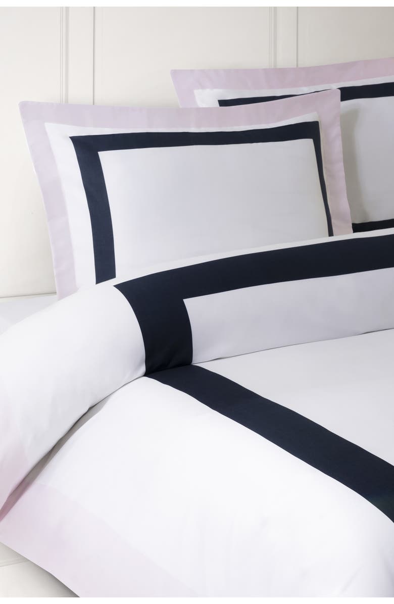 Brooks Brothers Double Border Turkish Cotton Sateen Duvet Cover & Sham ...