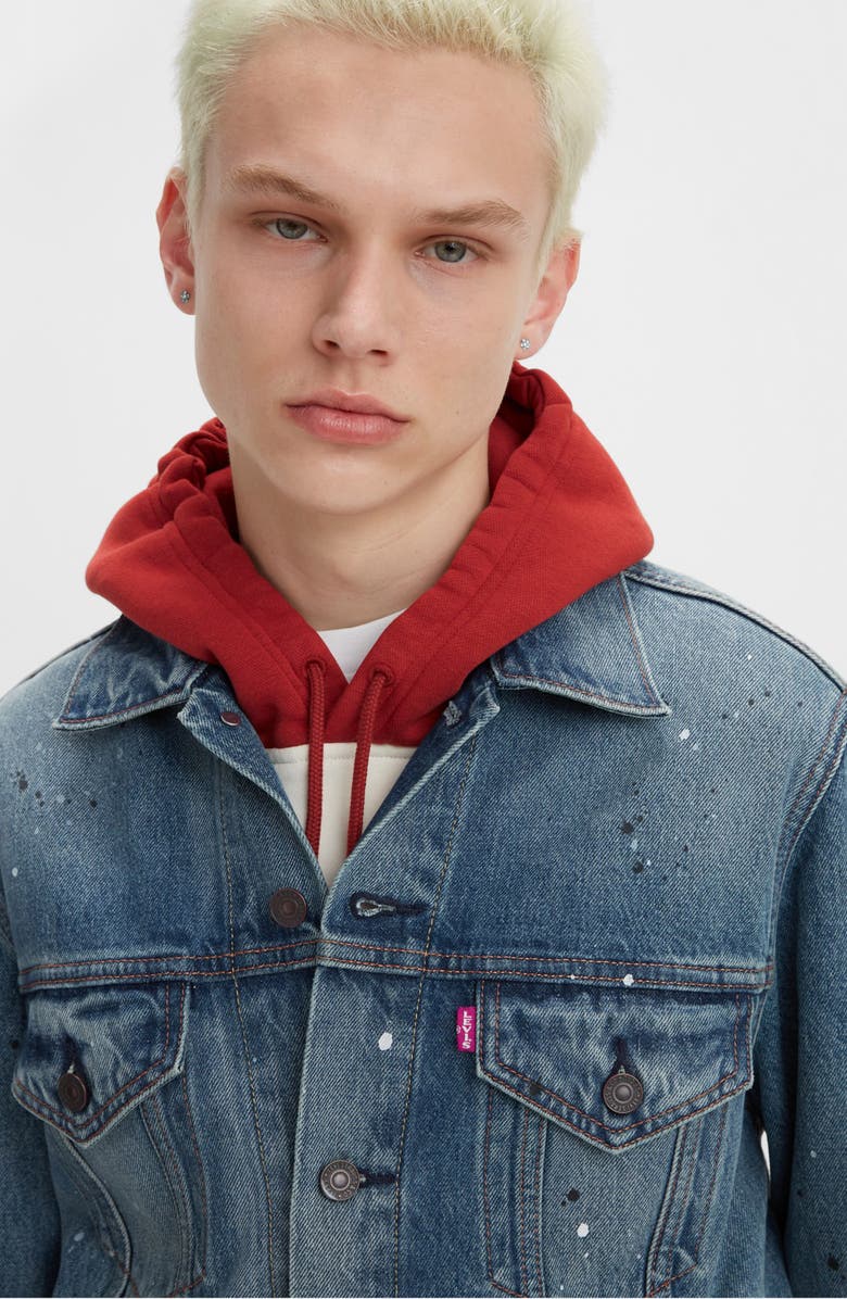 Levi's® Paint Splatter Denim Trucker Jacket | Nordstromrack