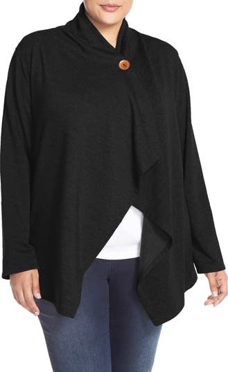 Bobeau One-Button Fleece Cardigan | Nordstromrack