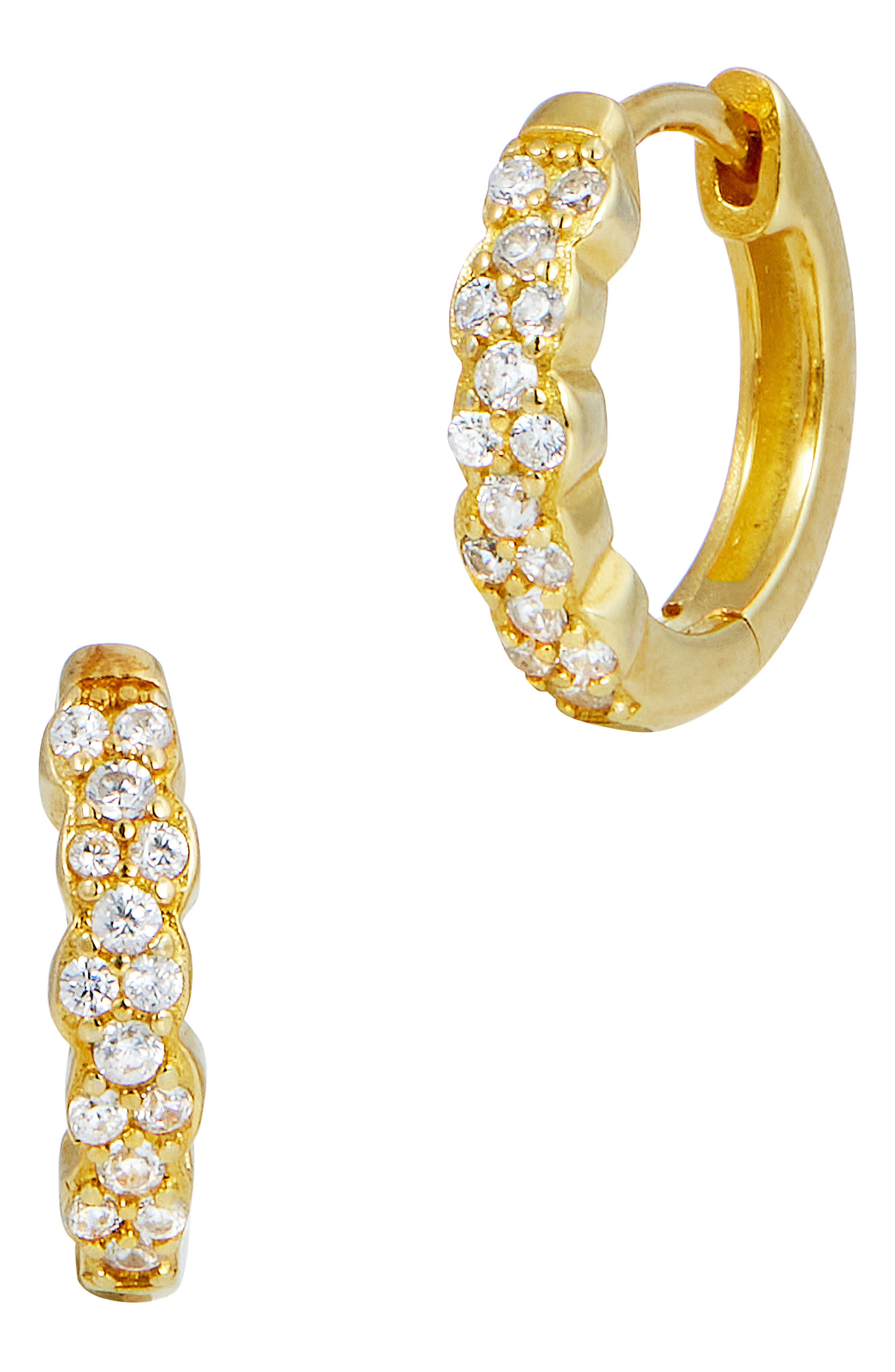 SAVVY CIE JEWELS Pavé Hoop Earrings | Nordstromrack