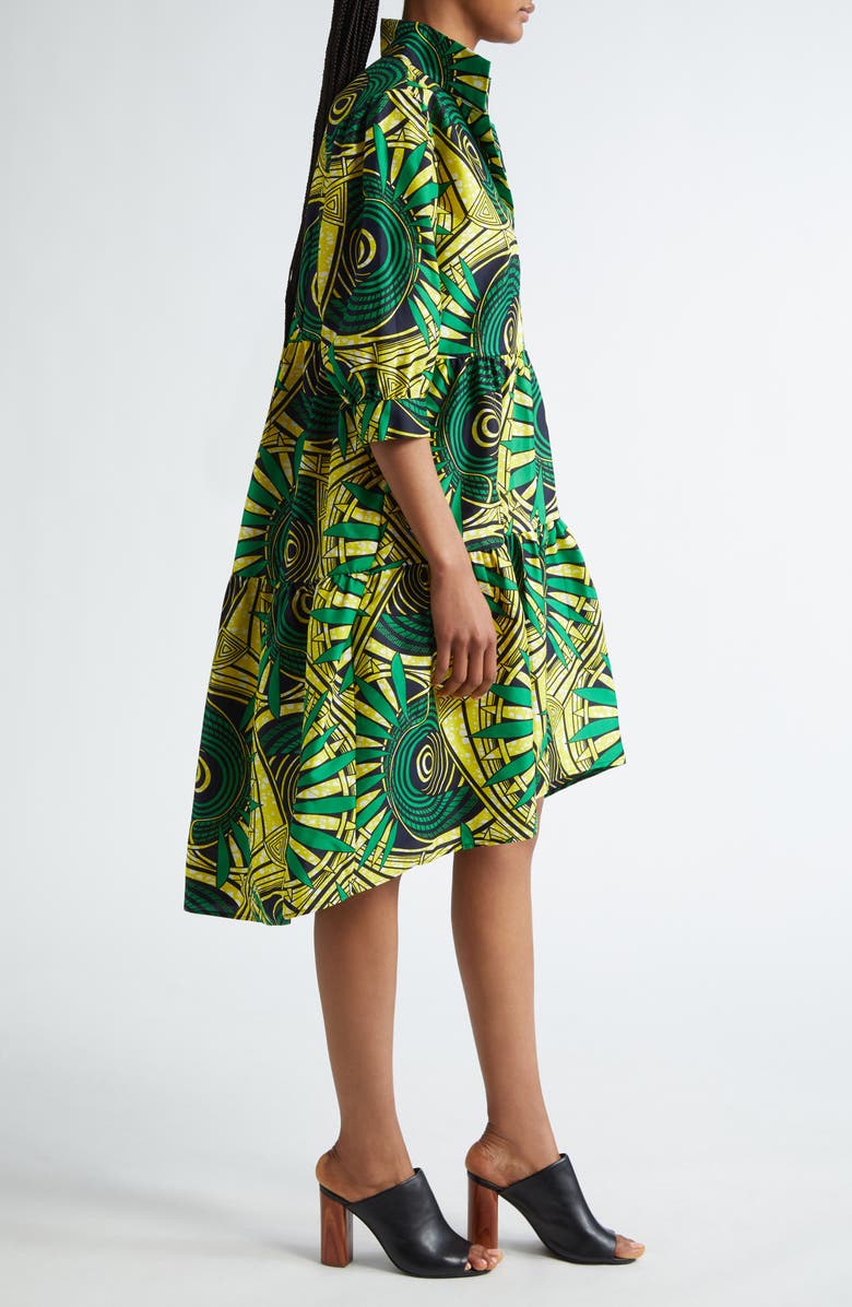 The Oula Company Tiered High-Low Cotton Shirtdress | Nordstromrack