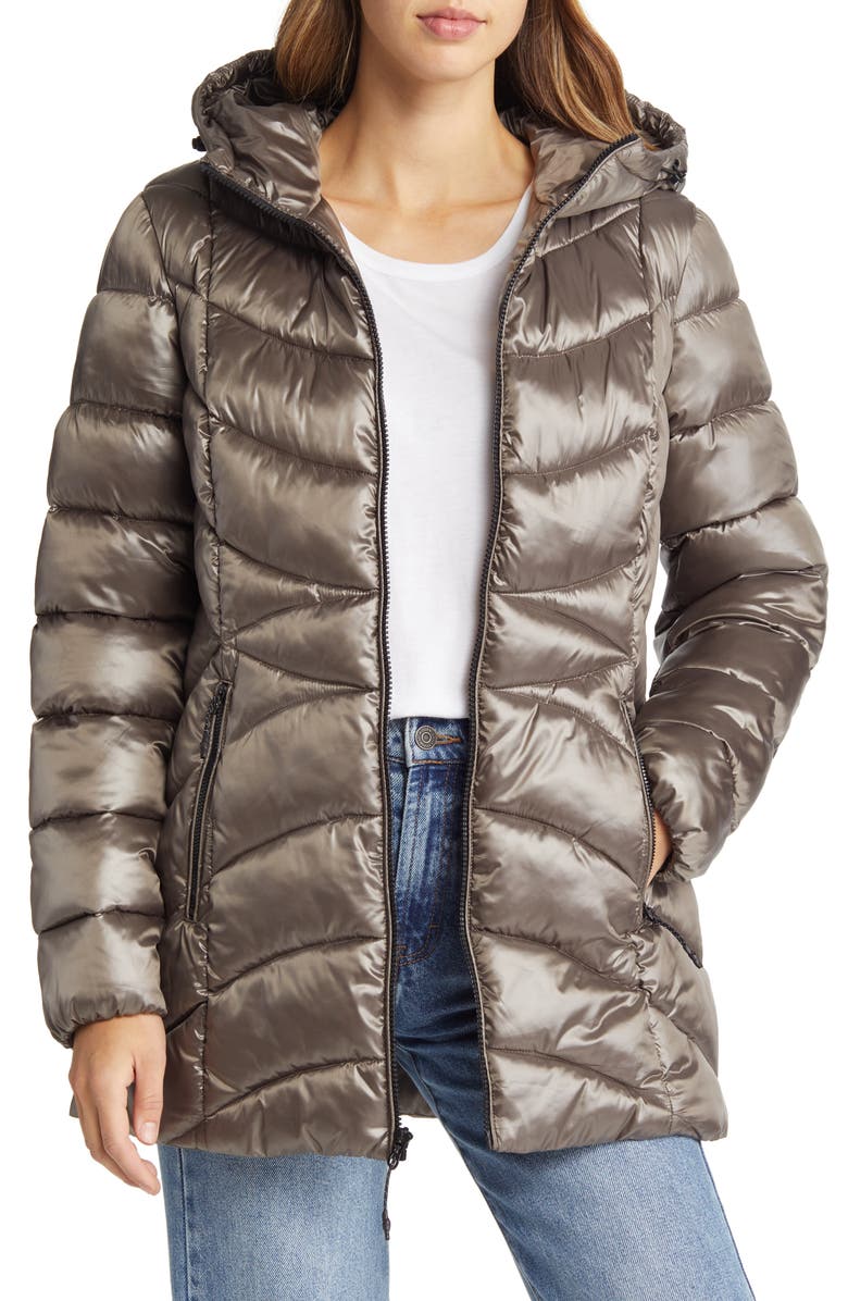 Cole Haan Faux Down A-Line Hooded Jacket | Nordstromrack