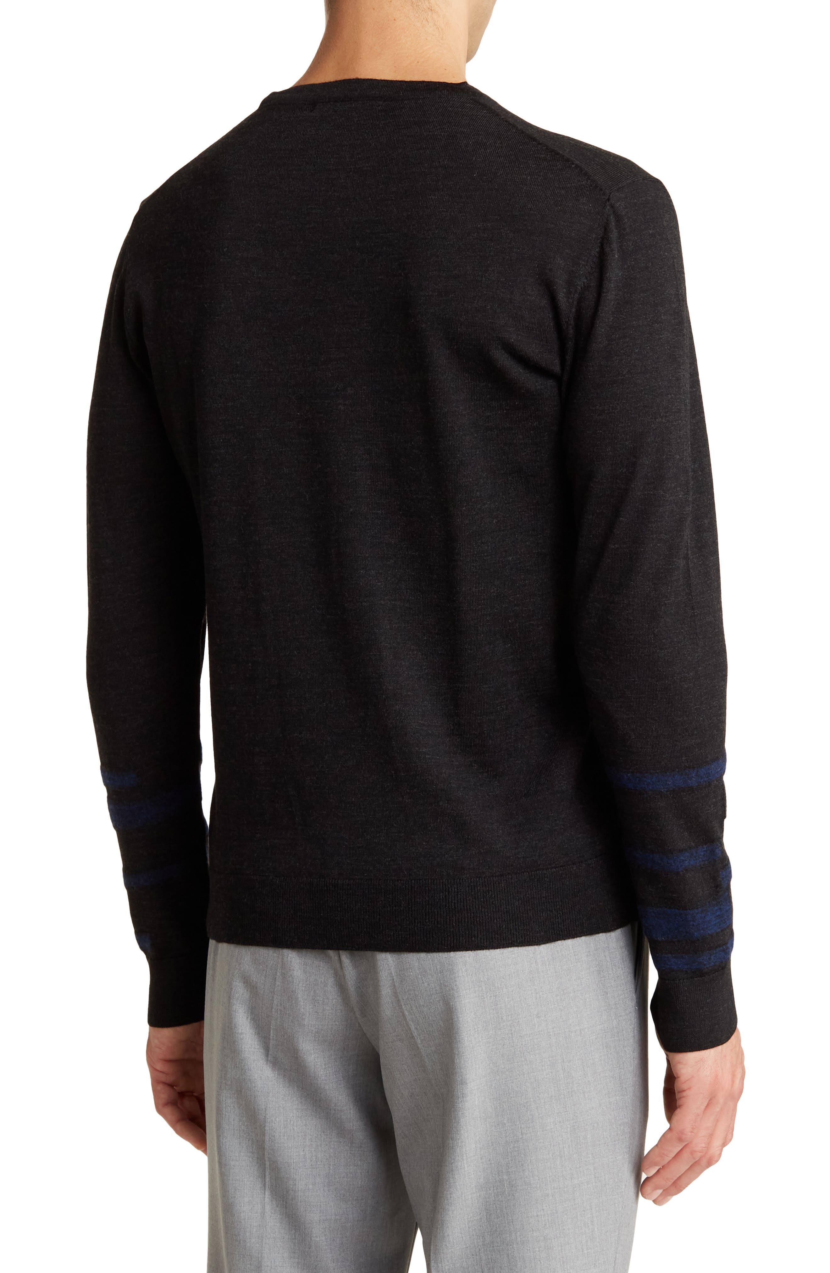 Robert Barakett Coleman Flocked Stripe Wool Sweater | Nordstromrack