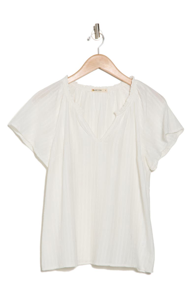 Marine Layer Lana Textured V-Neck Top | Nordstromrack